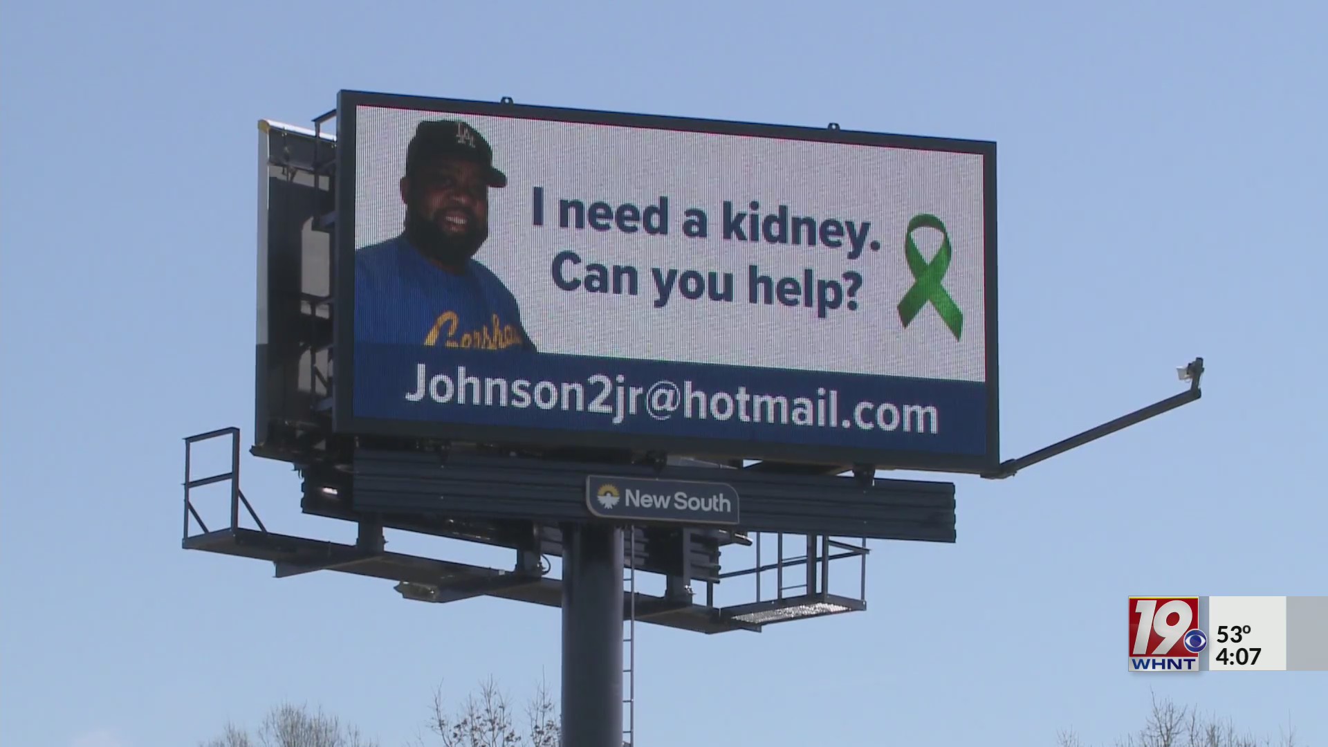 Man Uses Billboard Ad in Search for a Kidney – WHNT.com