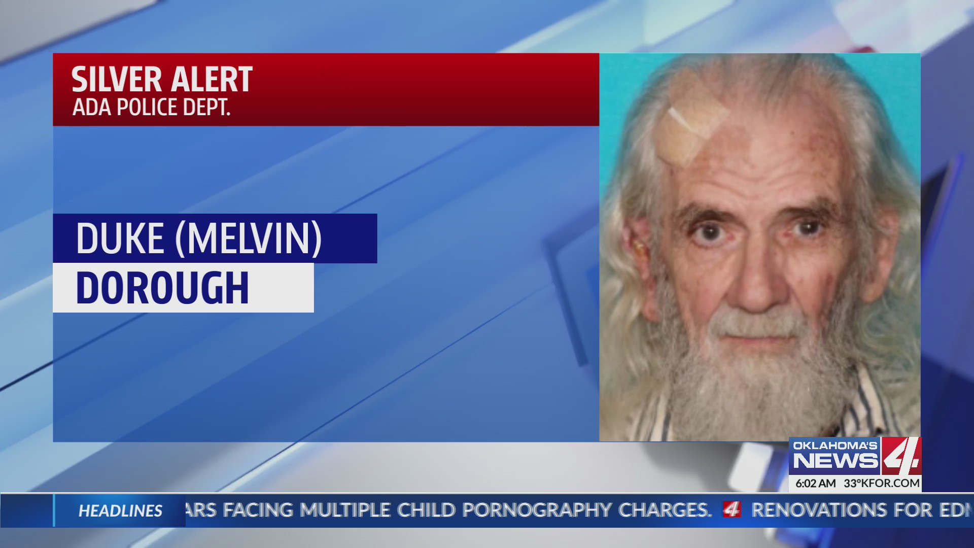 Silver alert issued for missing Ada man – KFOR.com Oklahoma City