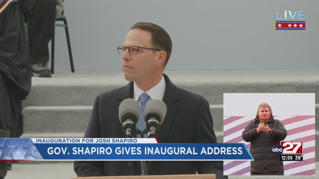 Josh Shapiro inauguration speech – ABC27