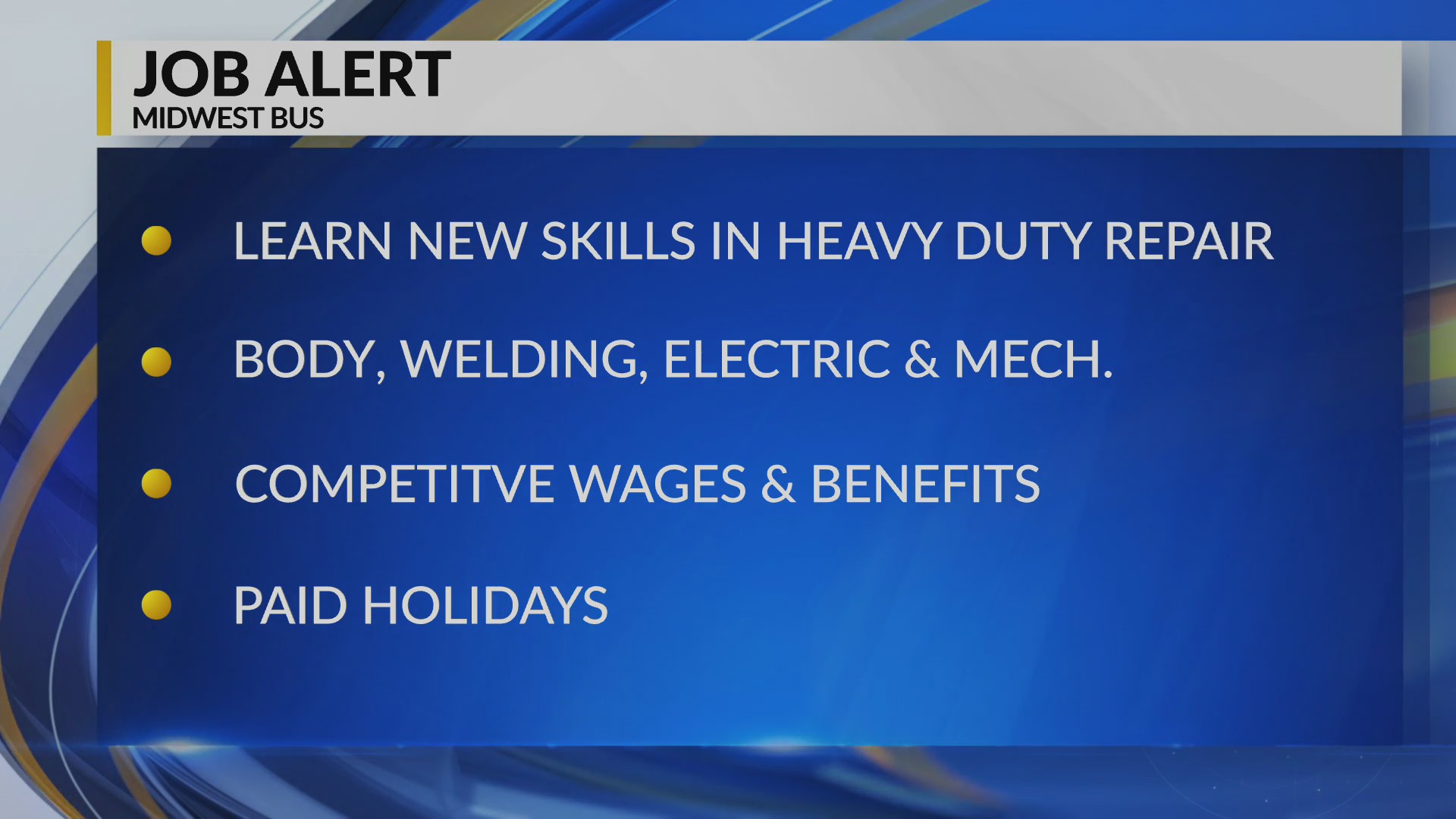JOB ALERT: Midwest Bus is hiring – WLNS 6 News