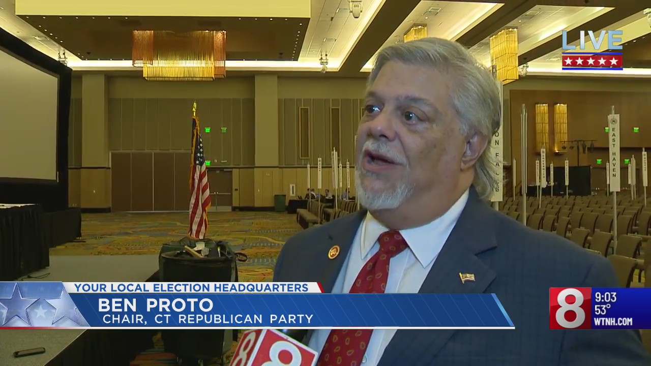 Connecticut Republican Party chair Ben Proto talks with News 8’s Dennis ...