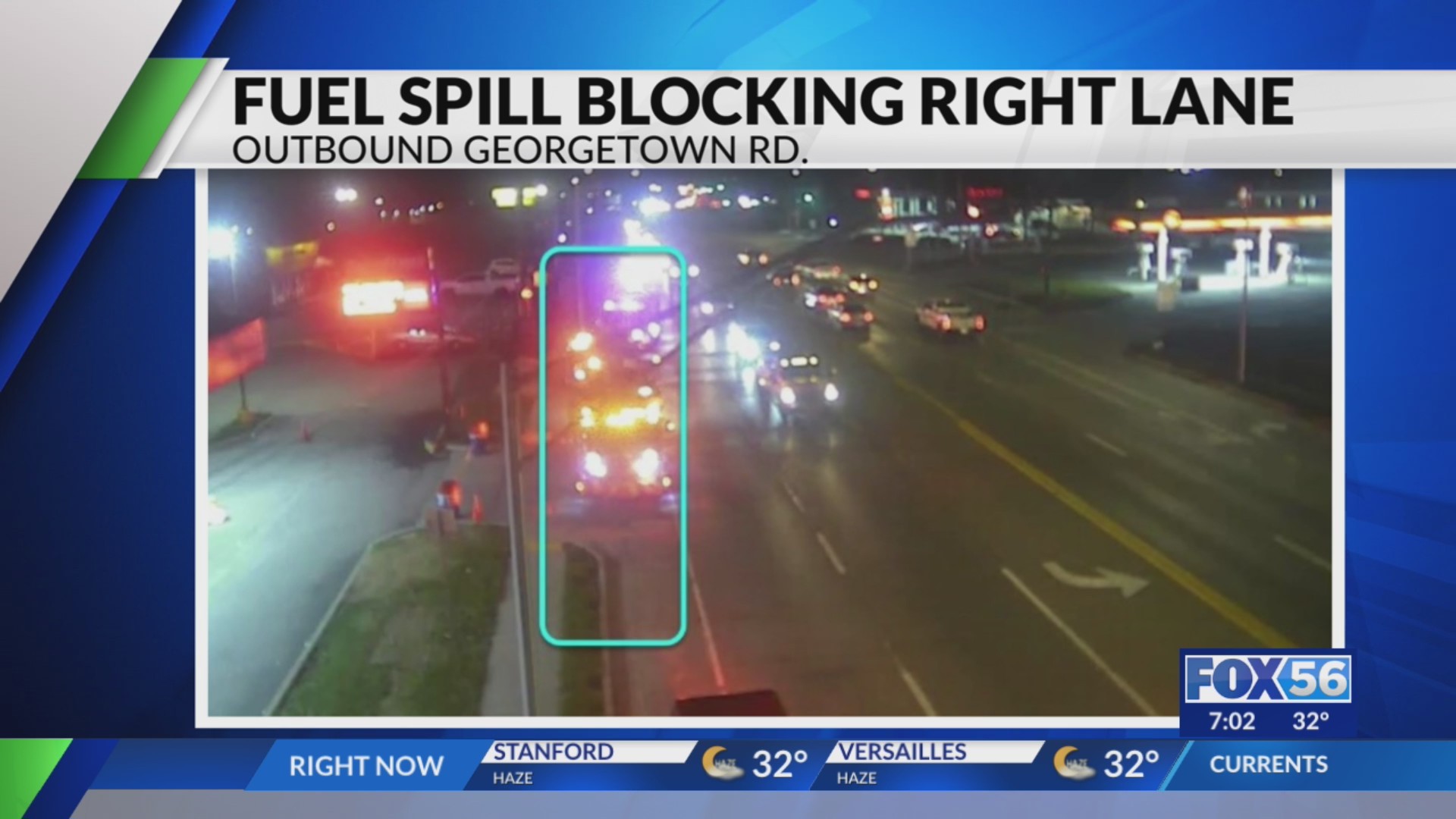 Fuel spill blocks portion of Georgetown Road in Lexington – FOX 56 News