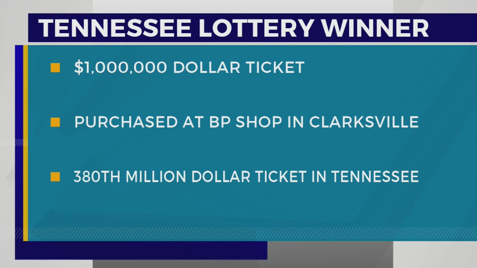 $1M lottery ticket purchased in Clarksville, TN – WKRN News 2
