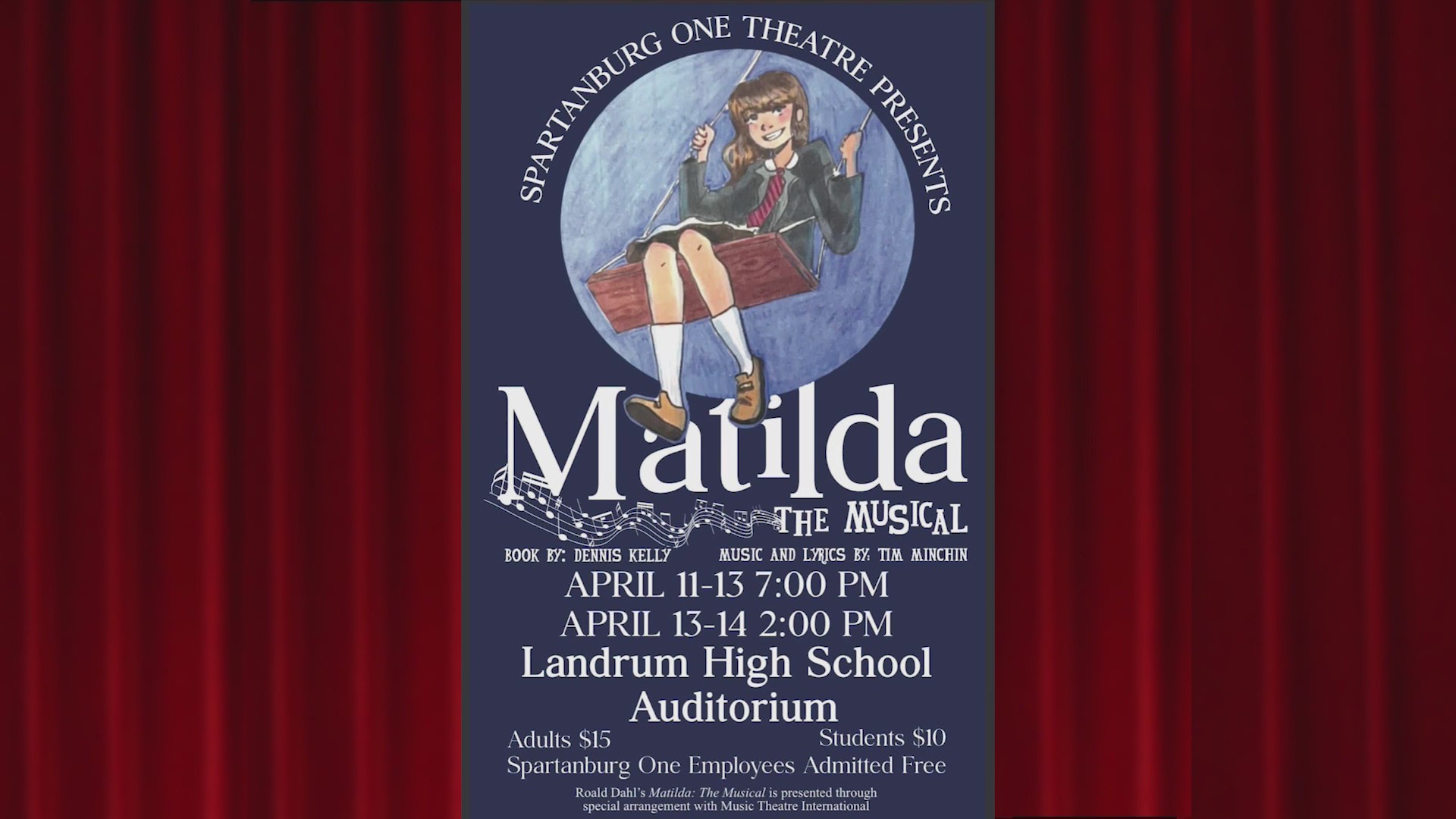 Spartanburg One Theatre Departments Present: Matilda: The Musical ...