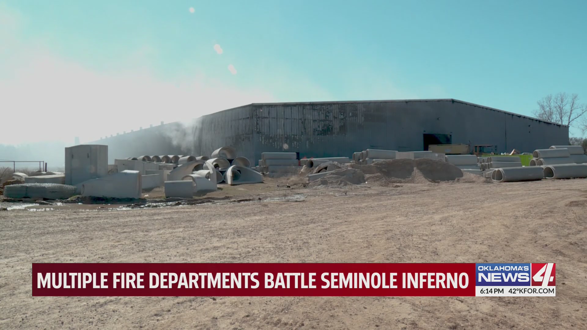 Multiple fire departments battle Seminole inferno – KFOR.com Oklahoma City