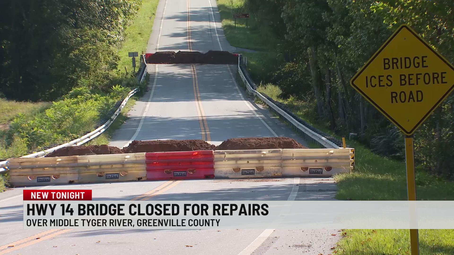 SCDOT closes Highway 14 bridge over Middle Tyger River for repairs ...