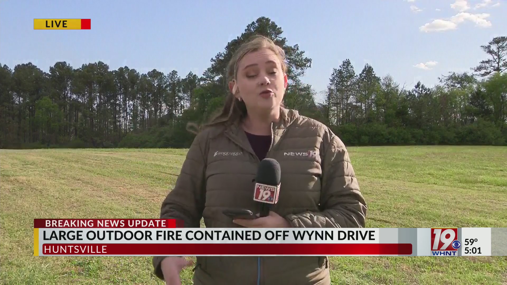 Large Outdoor Fire Contained off Wynn Drive | April 4, 2024 | News 19 at 5 p.m. – WHNT.com