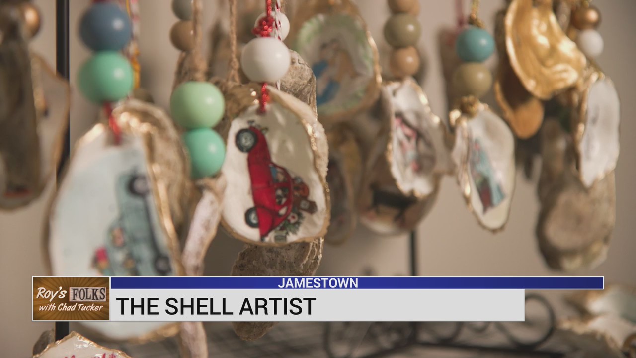Jamestown artist makes shell paintings – FOX8 WGHP