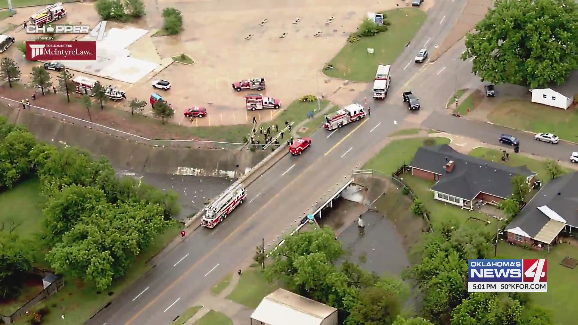 Two people rescued from drainage canal near I-44 & Penn Avenue – KFOR.com Oklahoma City