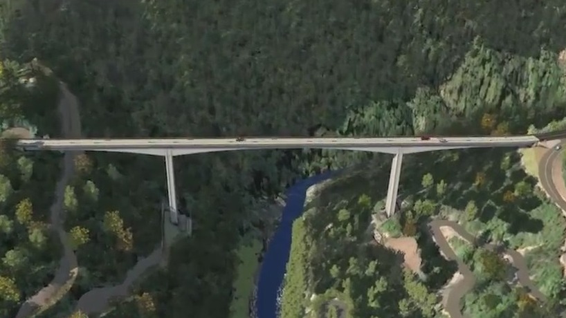 New El Dorado County bridge reaches halfway point of construction ...