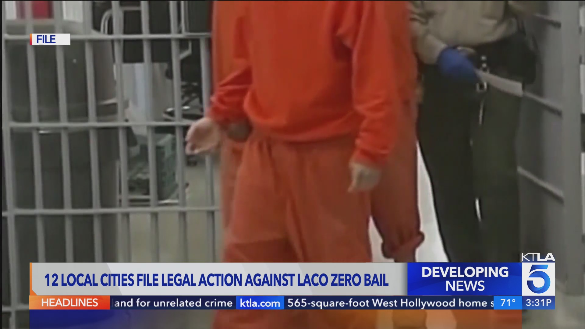 12 cities take L.A. County’s no-bail policy to court – KTLA