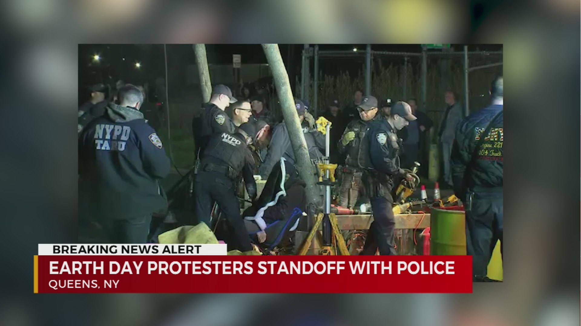 Earth Day protesters standoff with police – WKRN News 2