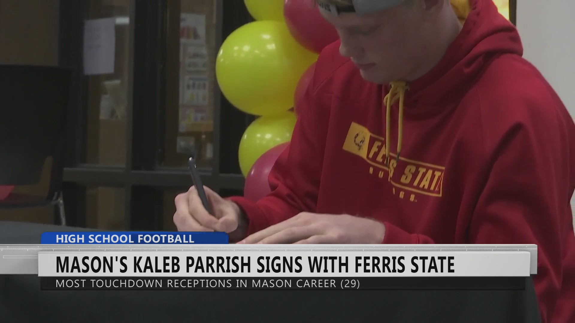 Mason’s Kaleb Parrish signs with Ferris State football – WLNS 6 News