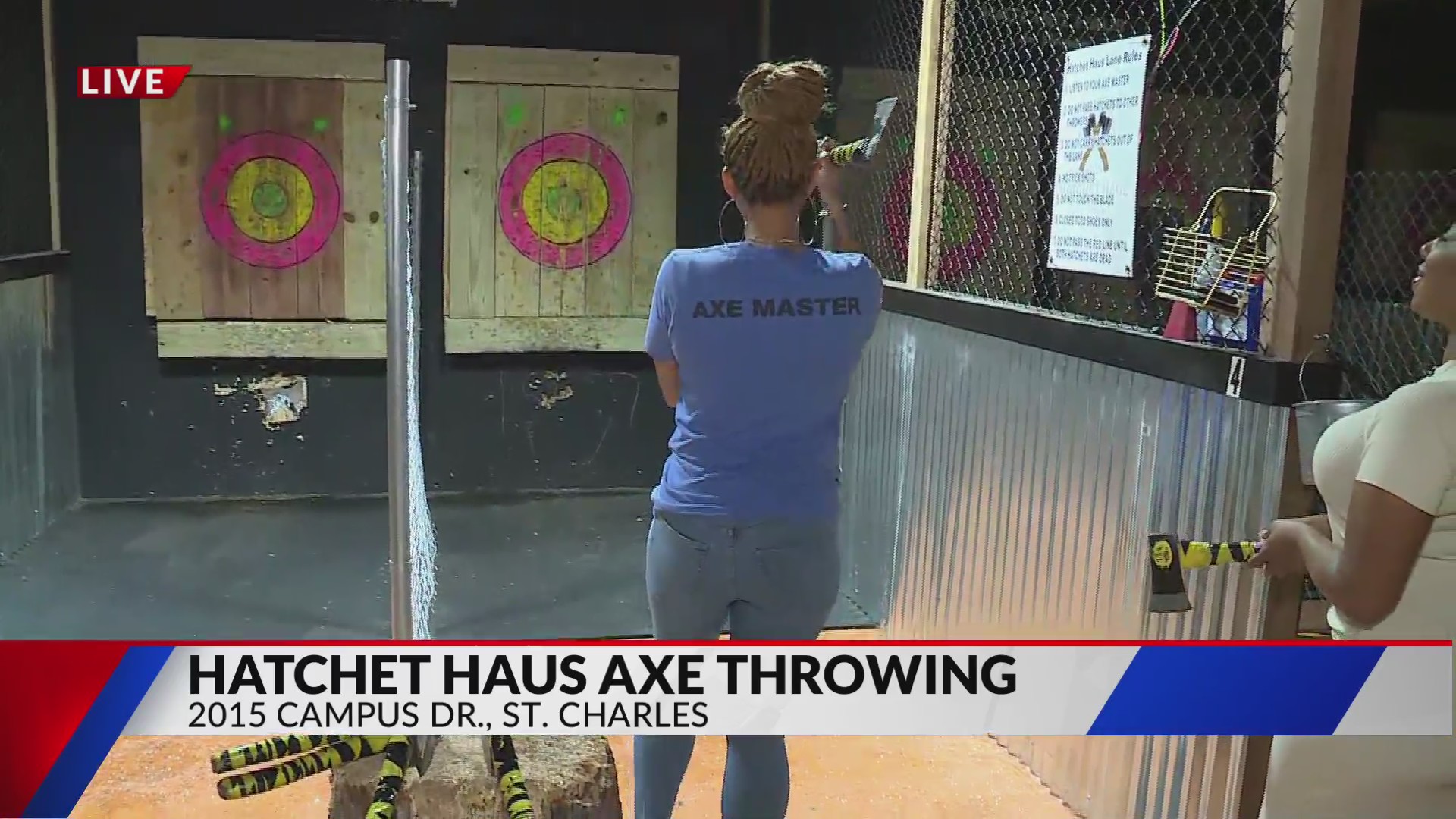 Take a date night out at Hatchet Haus axe throwing in St. Charles – FOX 2