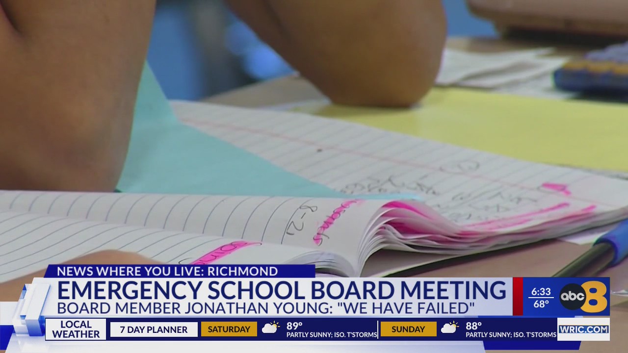 ‘We are in a moment of crisis’: Richmond school board emergency meeting happening tonight – WRIC ...