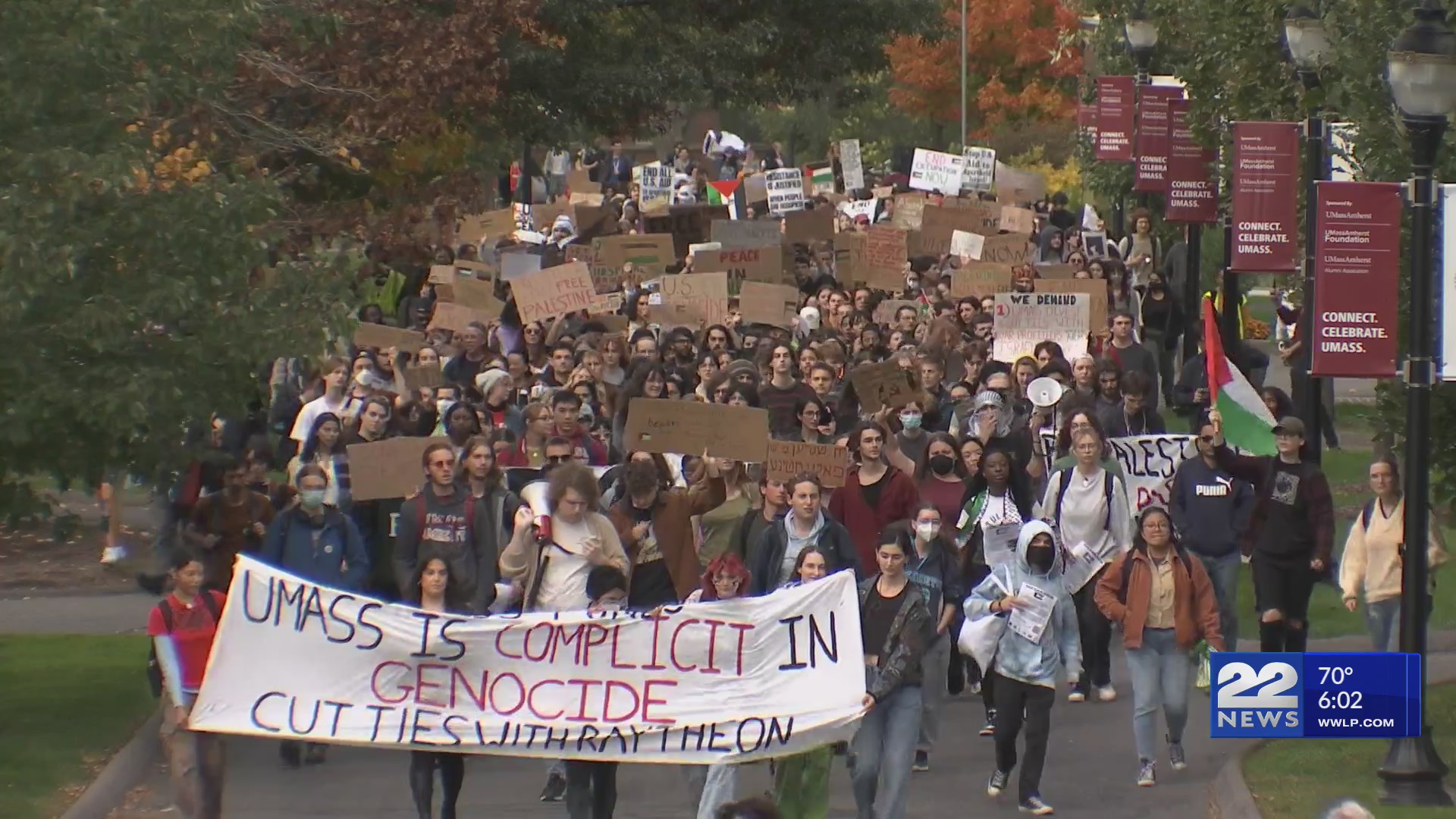 UMass students protest, call for end to Israeli attacks on Gaza – WWLP