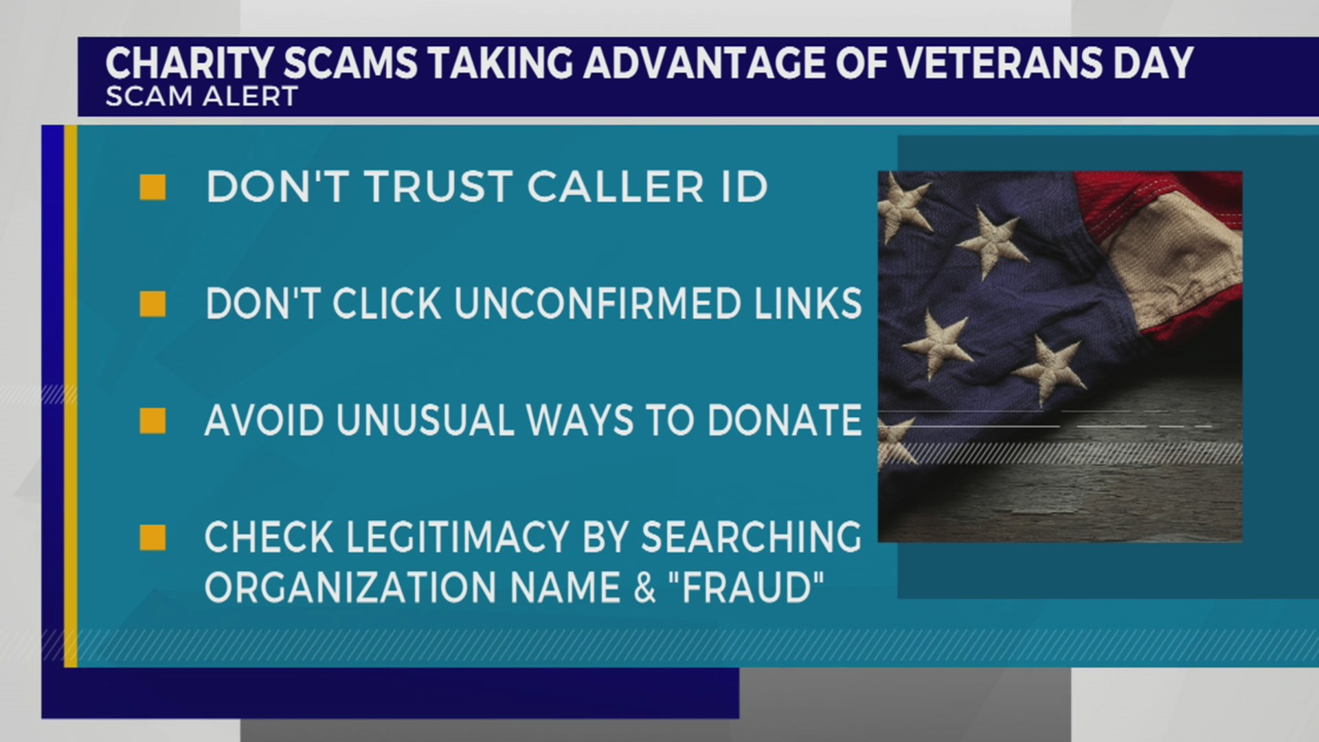 Charity scams taking advantage of Veterans Day – WKRN News 2