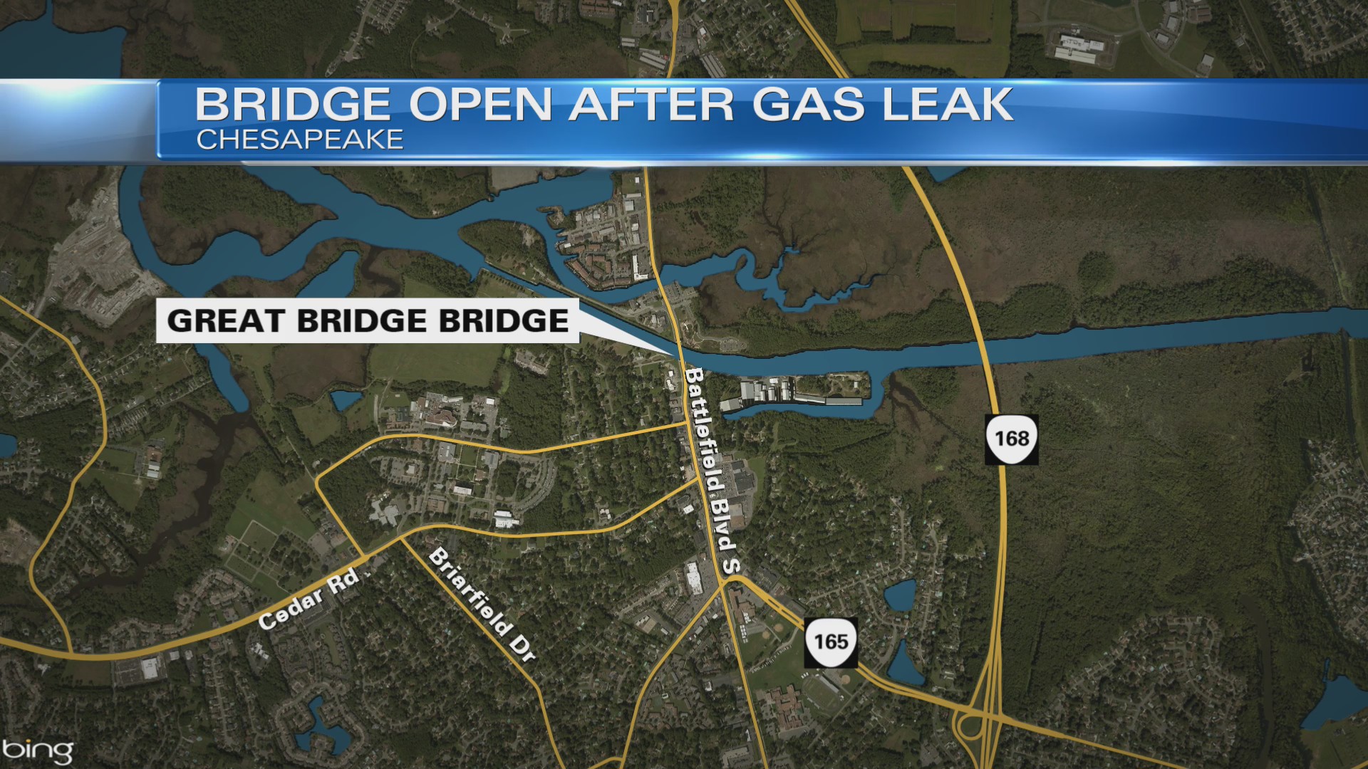 Battlefield Blvd. at Great Bridge Bridge in Chesapeake closed overnight ...