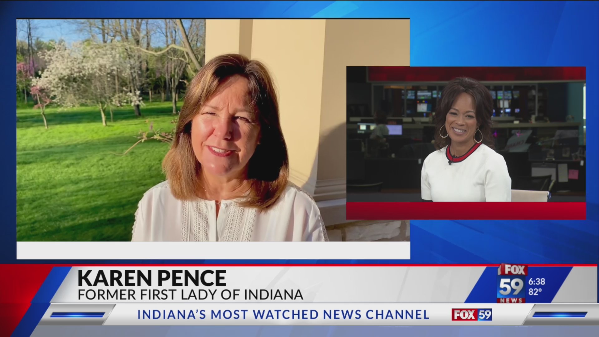 Former second lady, Karen Pence, wishes Fanchon good luck in her new ...