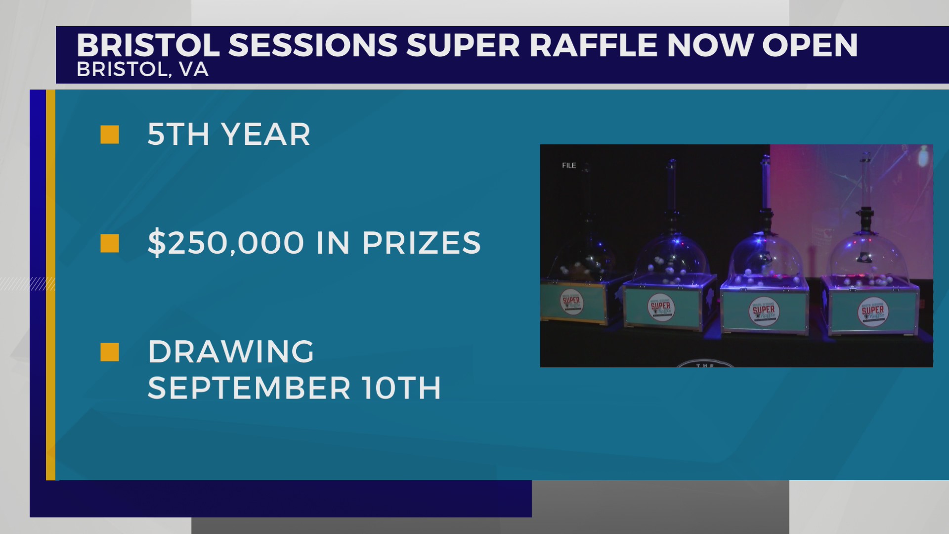 Bristol Sessions Super Raffle returns with cars, cash & other prizes ...