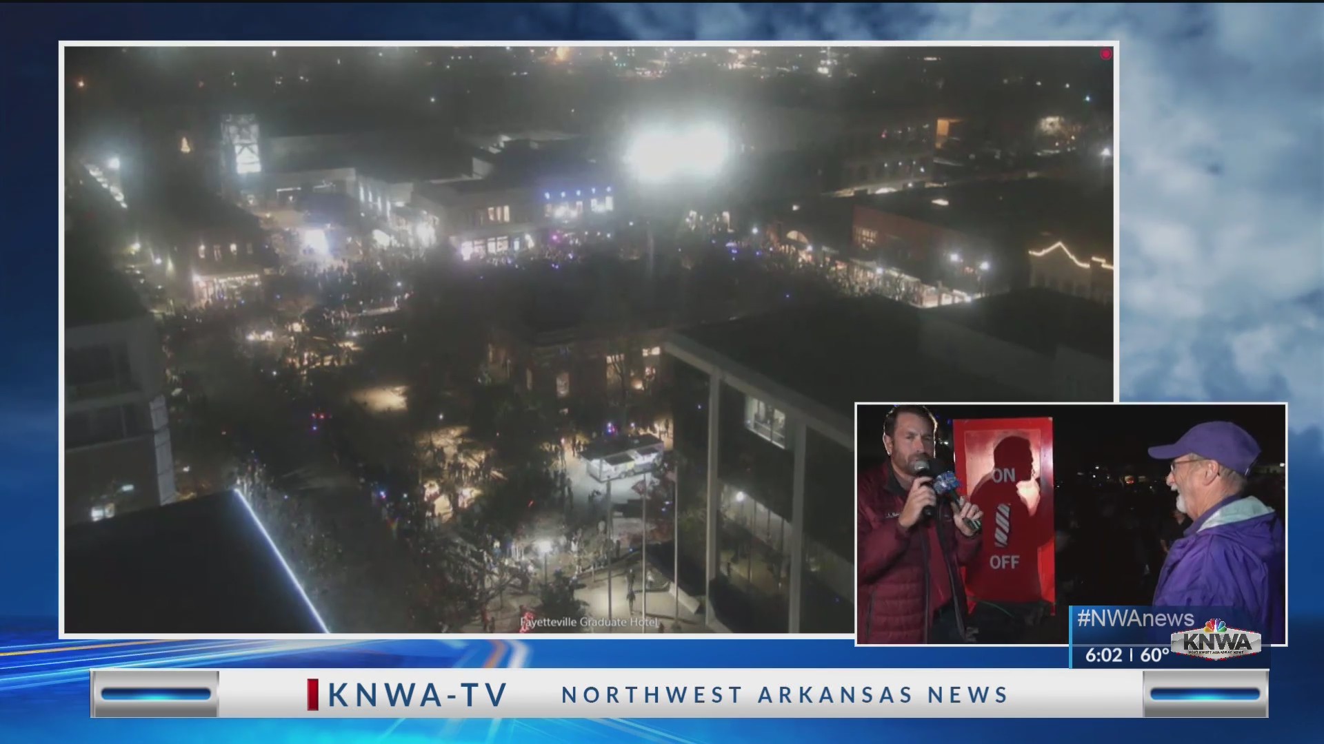 Chief Meteorologist Dan Skoff flips the switch at Lights of the Ozarks ...