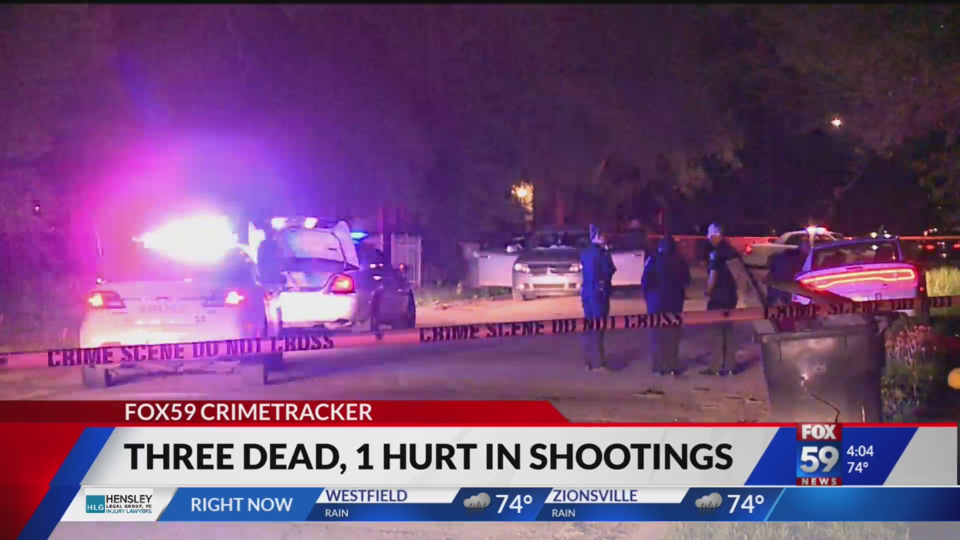 Three men are dead and one is wounded following a pair of overnight ...