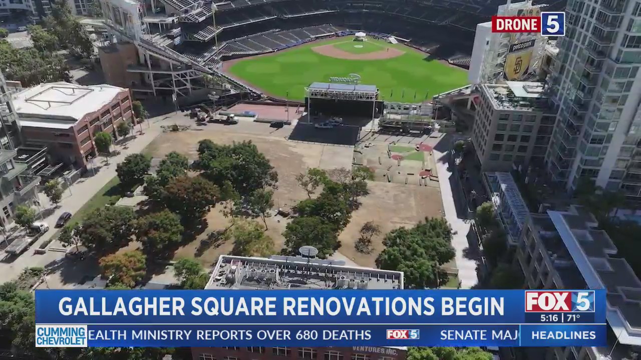 Gallagher Square Renovations Begin – FOX 5 San Diego & KUSI News
