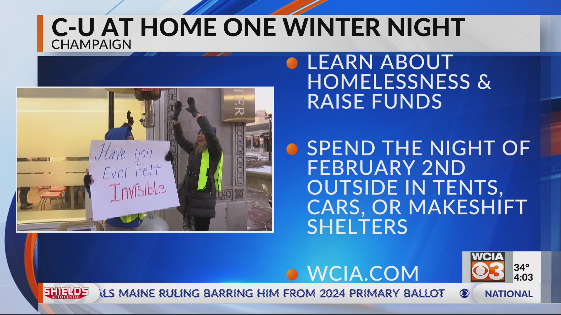 Endure One Winter Night of homelessness with C-U at Home – WCIA.com