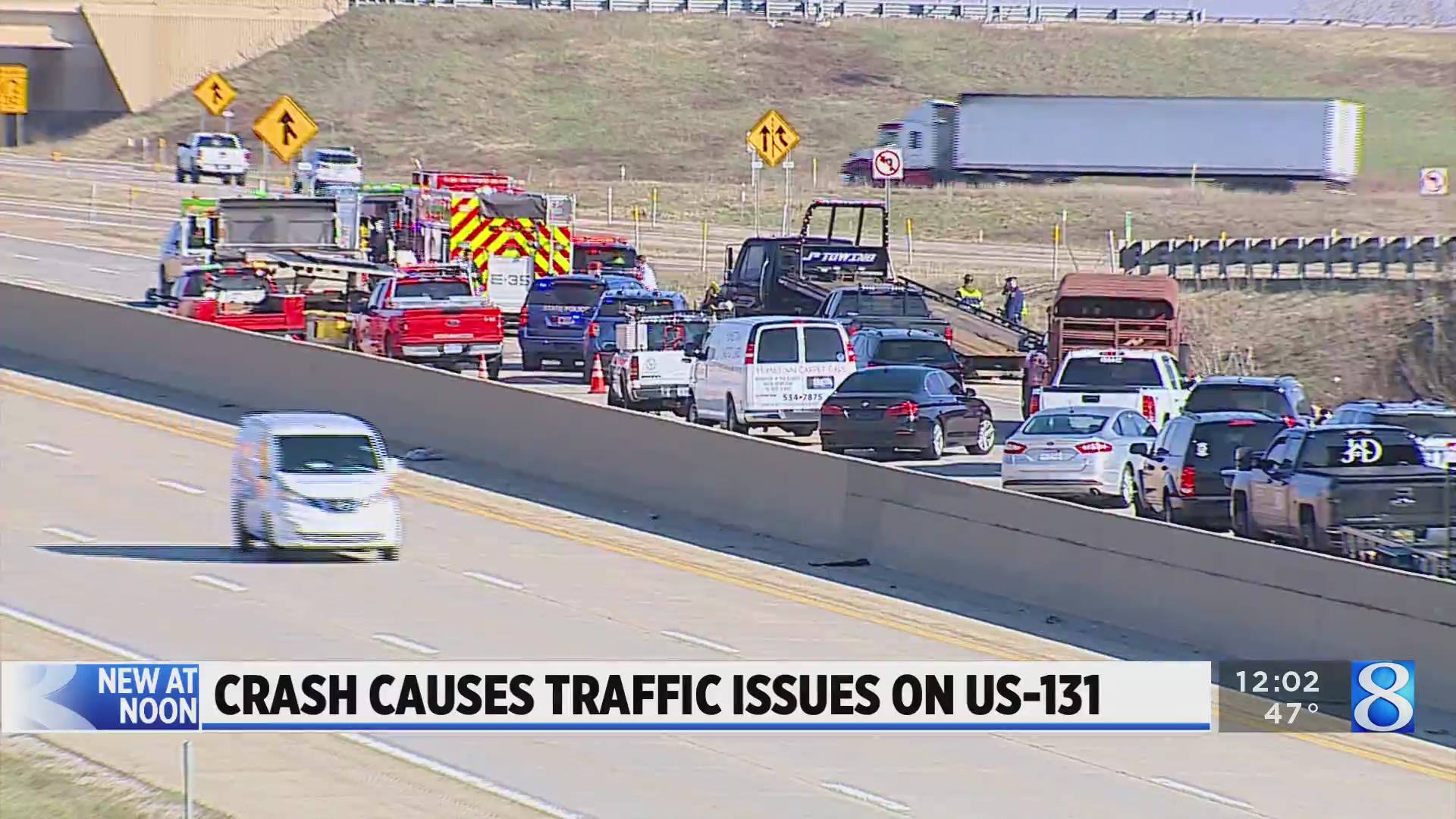 3 hurt in US-131 crash involving county construction vehicle – WOODTV.com