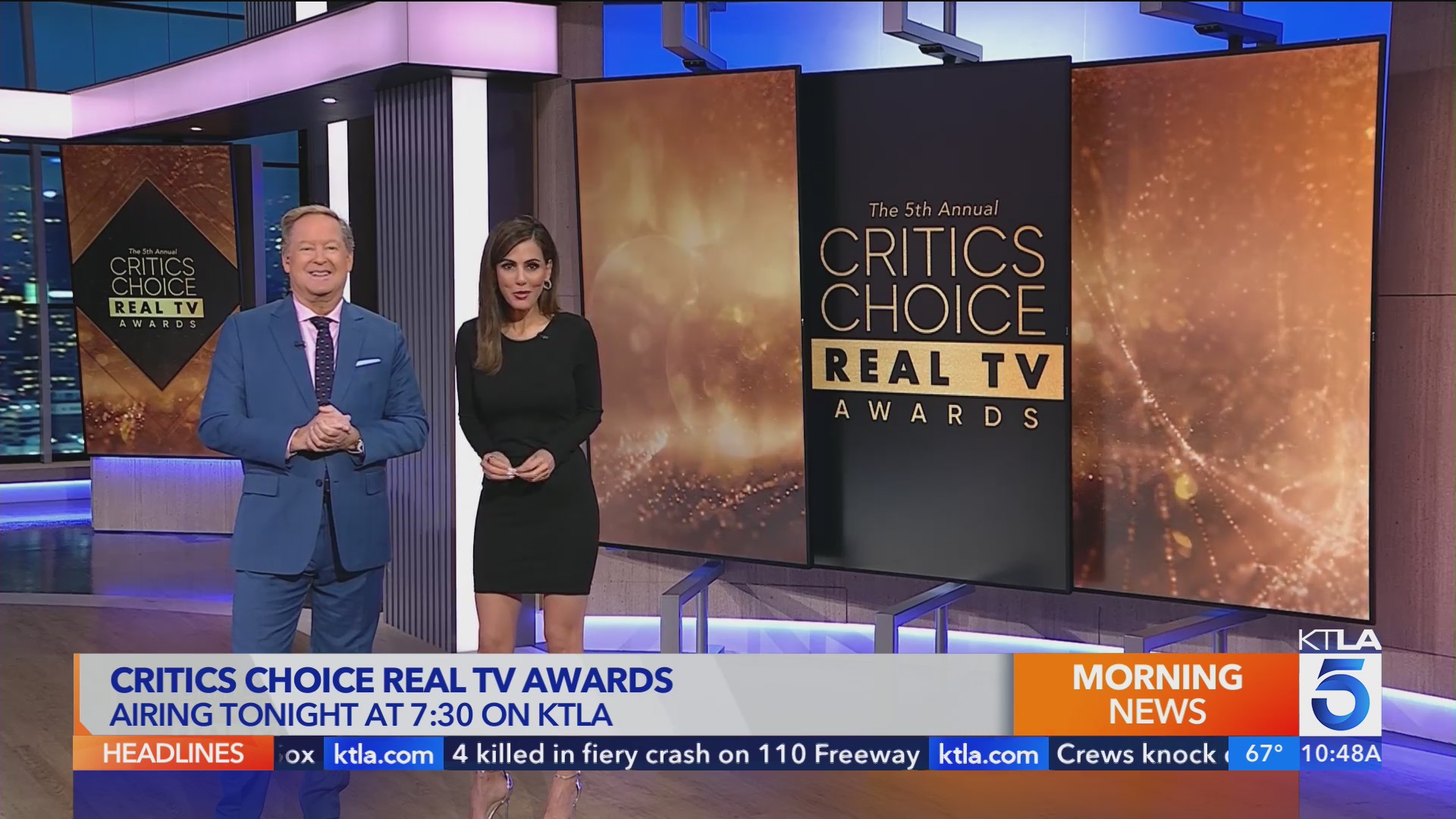 KTLA 5’s Sam Rubin and Megan Henderson celebrate the 5th annual Critics Choice Real TV Awards – KTLA