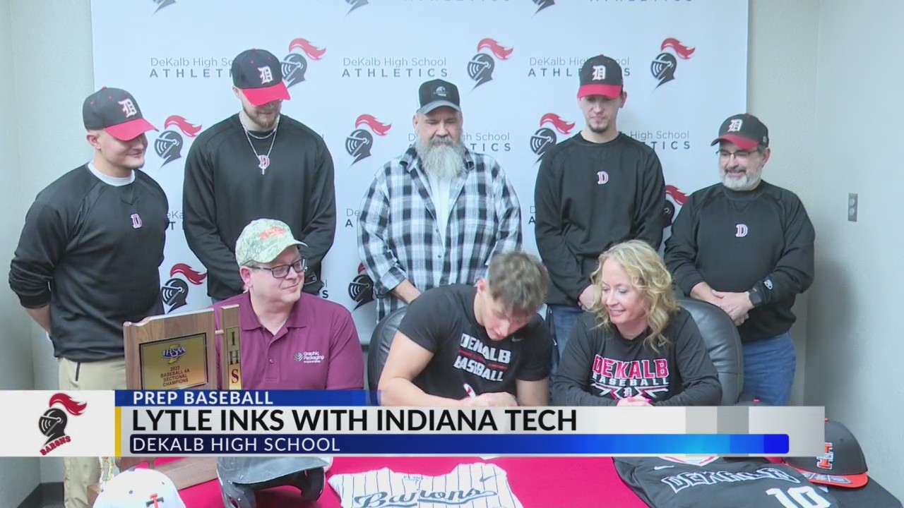 DeKalb’s Aaden Lytle signs with Indiana Tech baseball – WANE 15