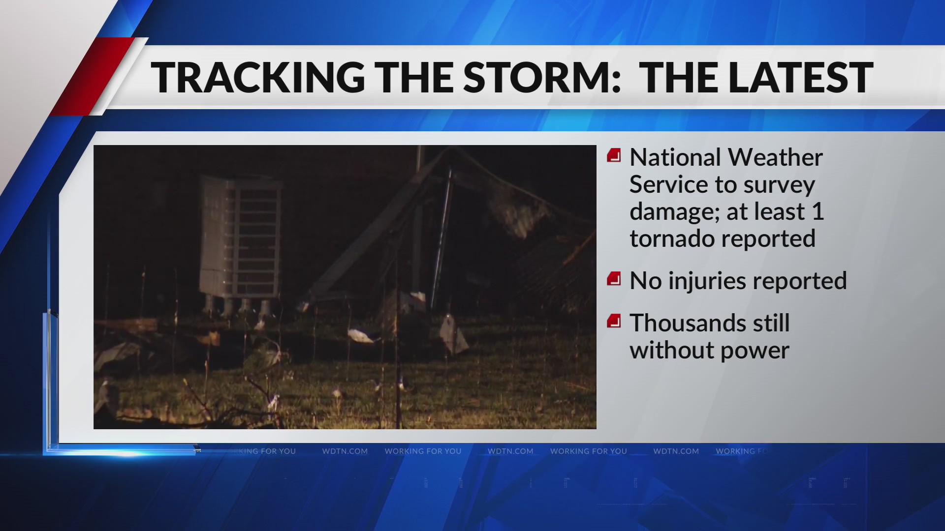 The latest on the storms that hit Tuesday night and Wednesday morning ...