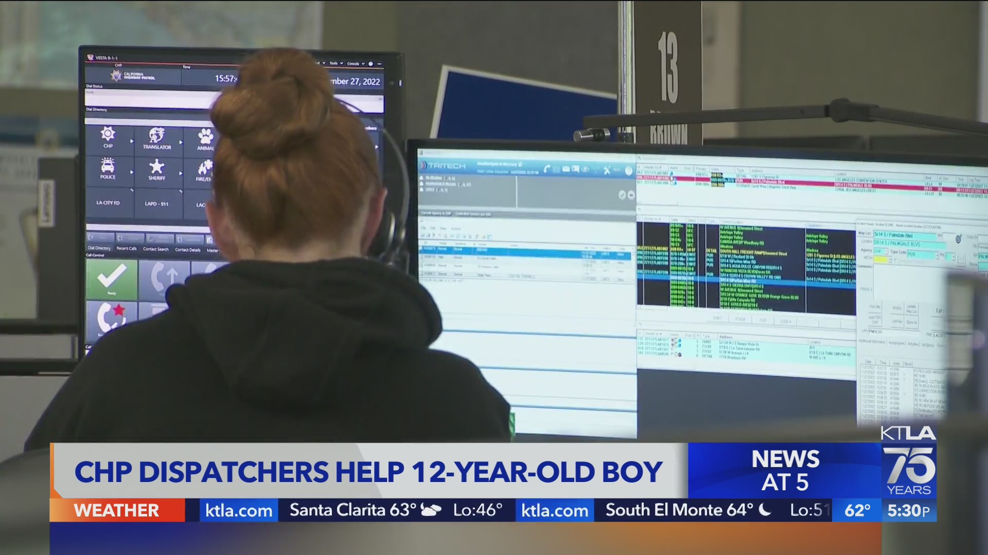CHP dispatchers help 12-year-old boy – KTLA