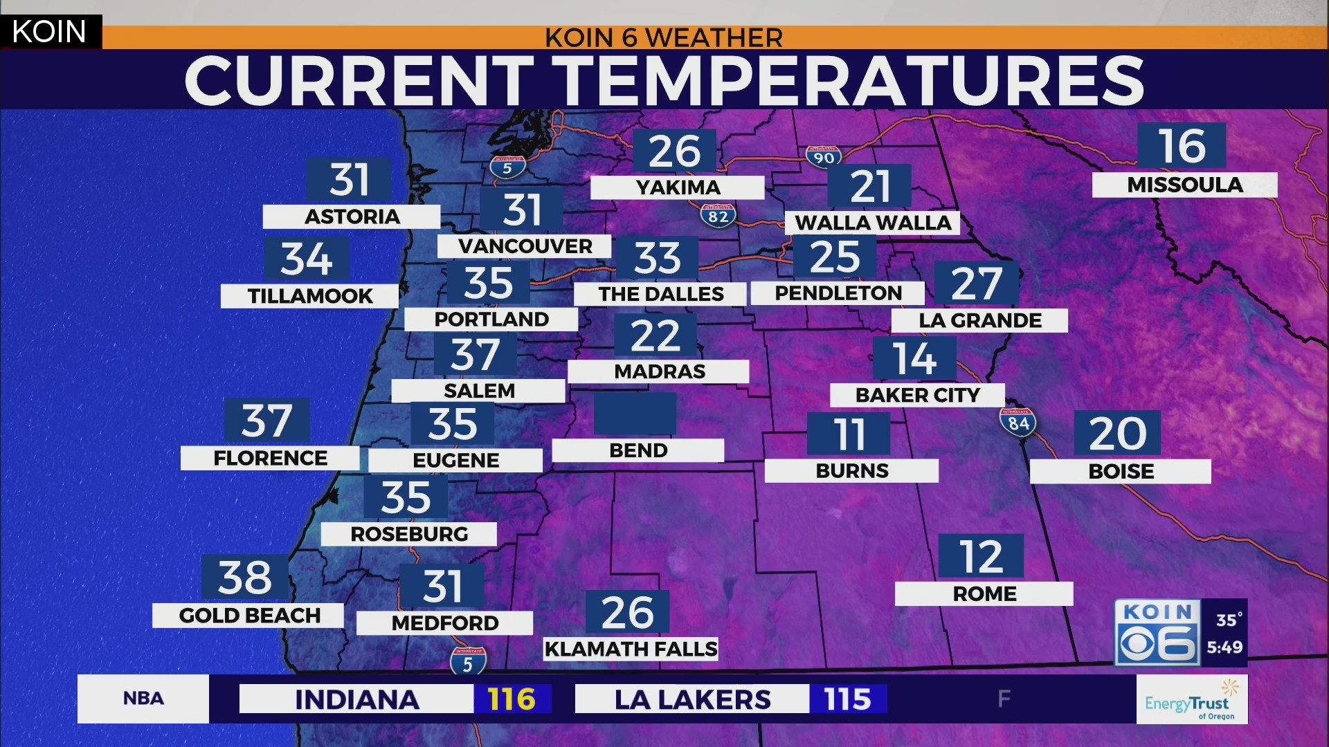 Weather forecast: Cold temps in Oregon, maybe snow, icy roads – KOIN.com
