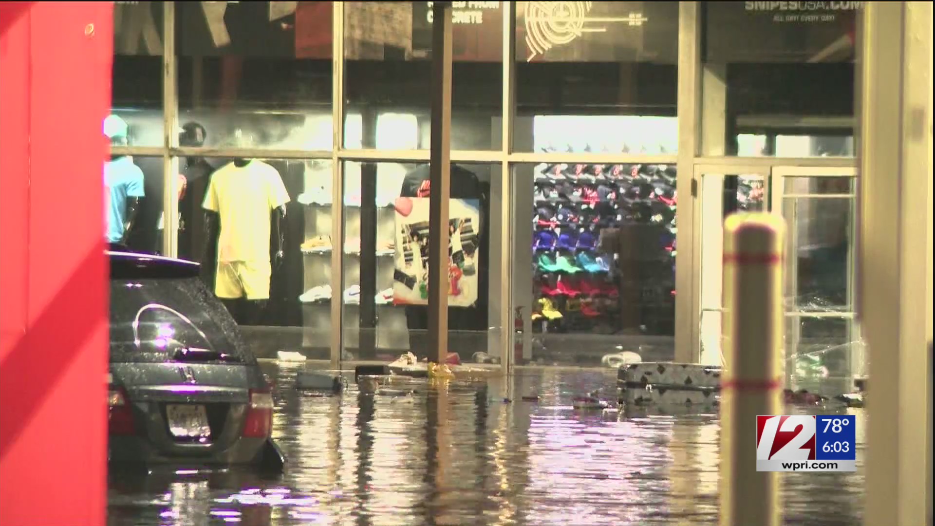 Flash flood destroys stores in Providence shopping plaza – WPRI.com