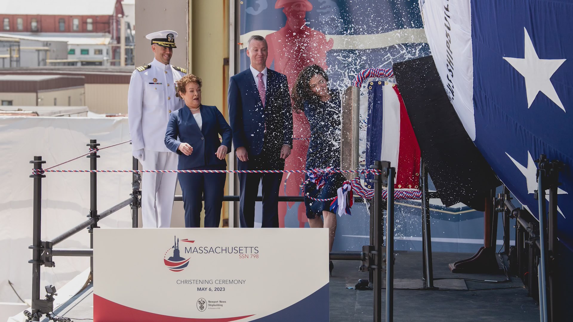 HII christens Virginia-class submarine Massachusetts – WAVY.com