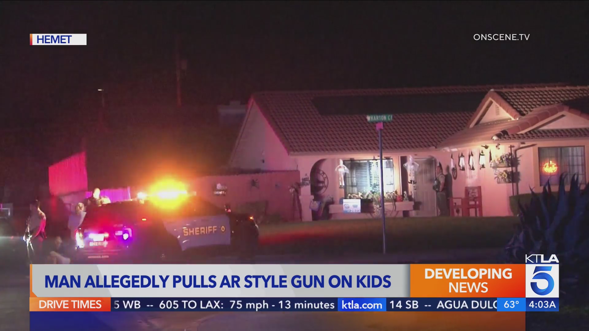 Man in custody for allegedly pulling assault rifle-style gun on kids – KTLA