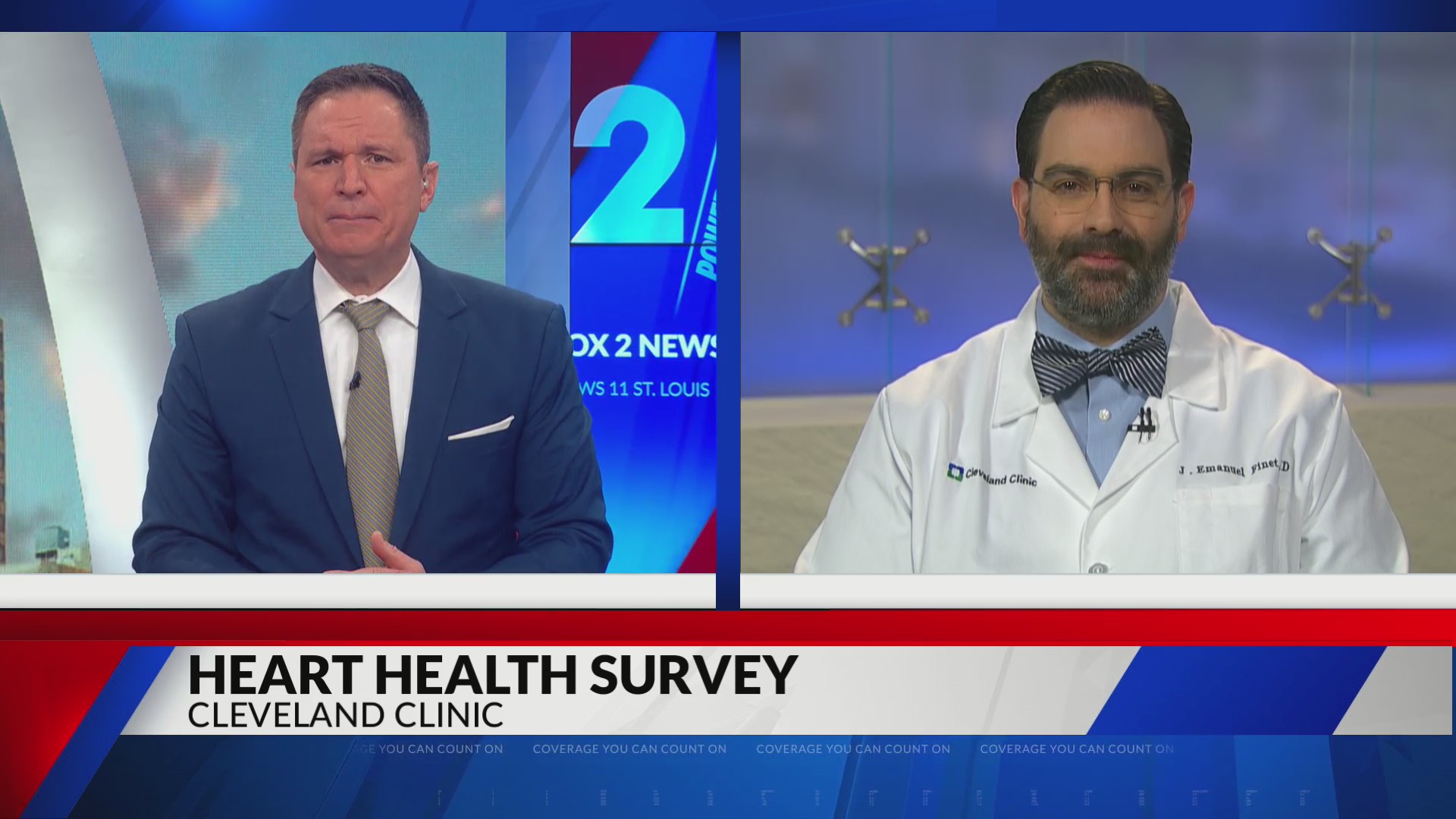 Cardiologist Emanuel Finet explains heart health survey data. – FOX 2