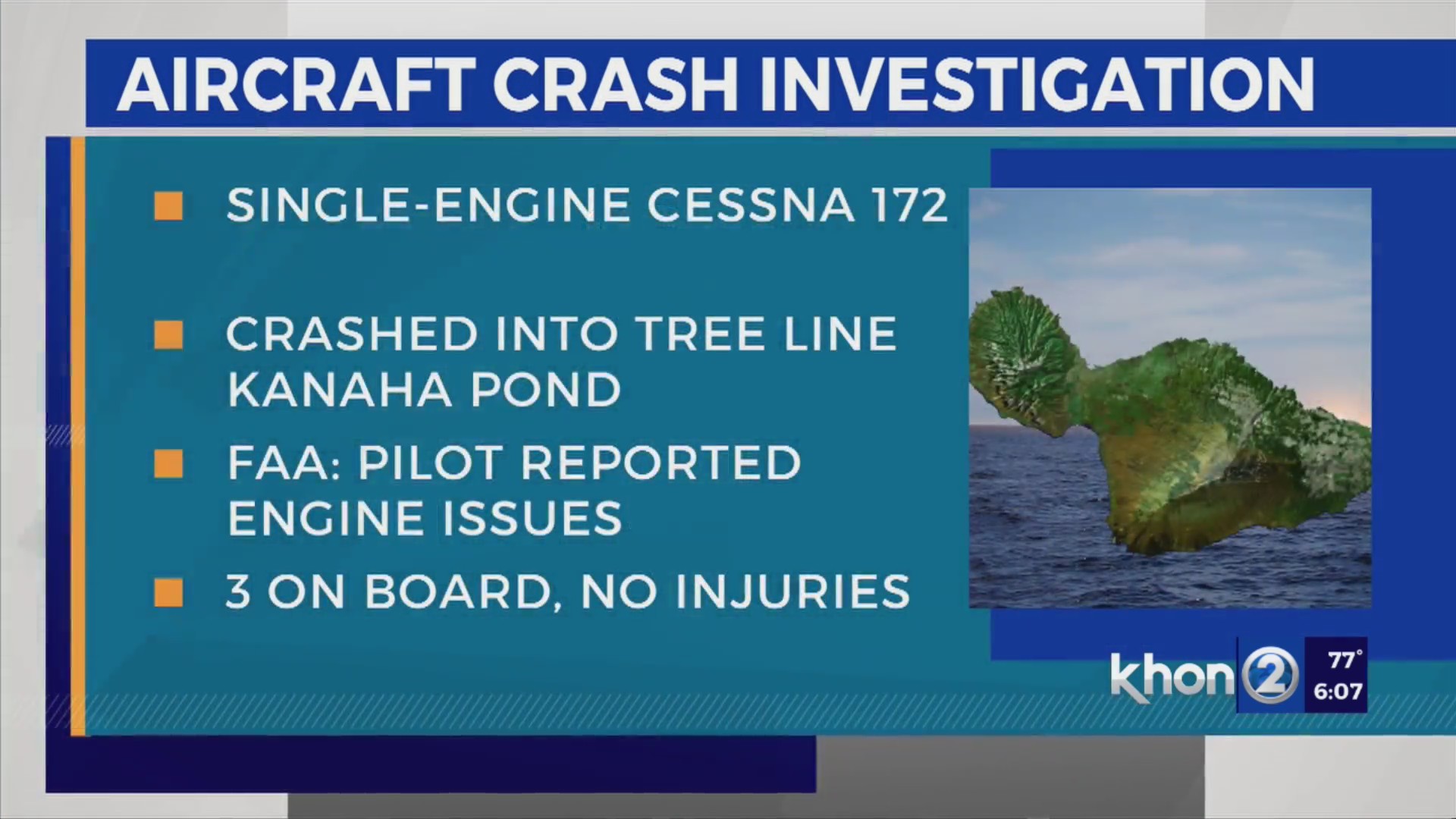 NTSB investigating single-engine aircraft crash on Maui – KHON2
