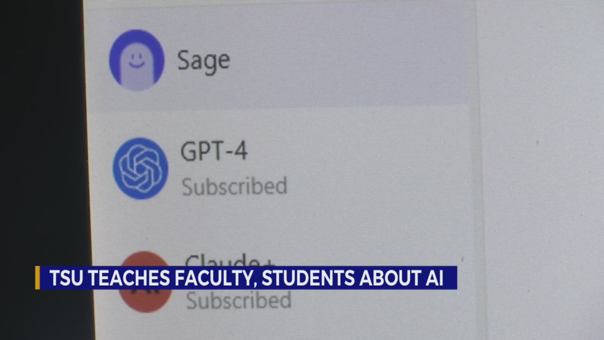TSU teaching students, faculty about AI – WKRN News 2
