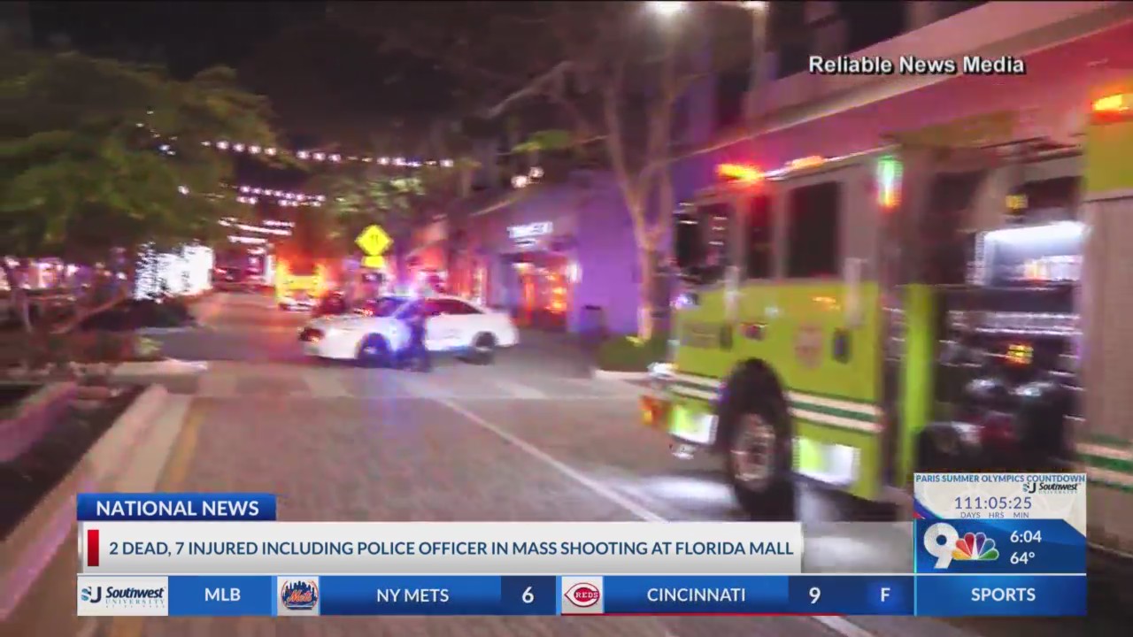 2 dead, 7 hurt including officer in mass shooting at Florida mall – KTSM 9 News
