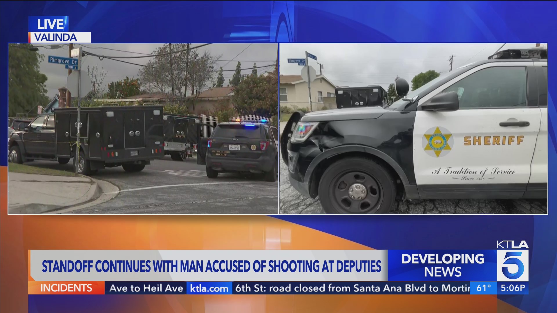 Over daylong standoff with man accused of shooting at deputies in San ...