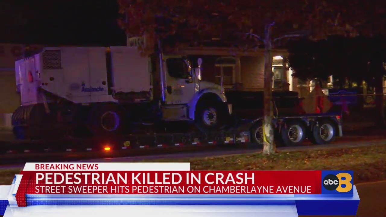 Pedestrian killed in crash with street sweeper on Chamberlayne Ave ...