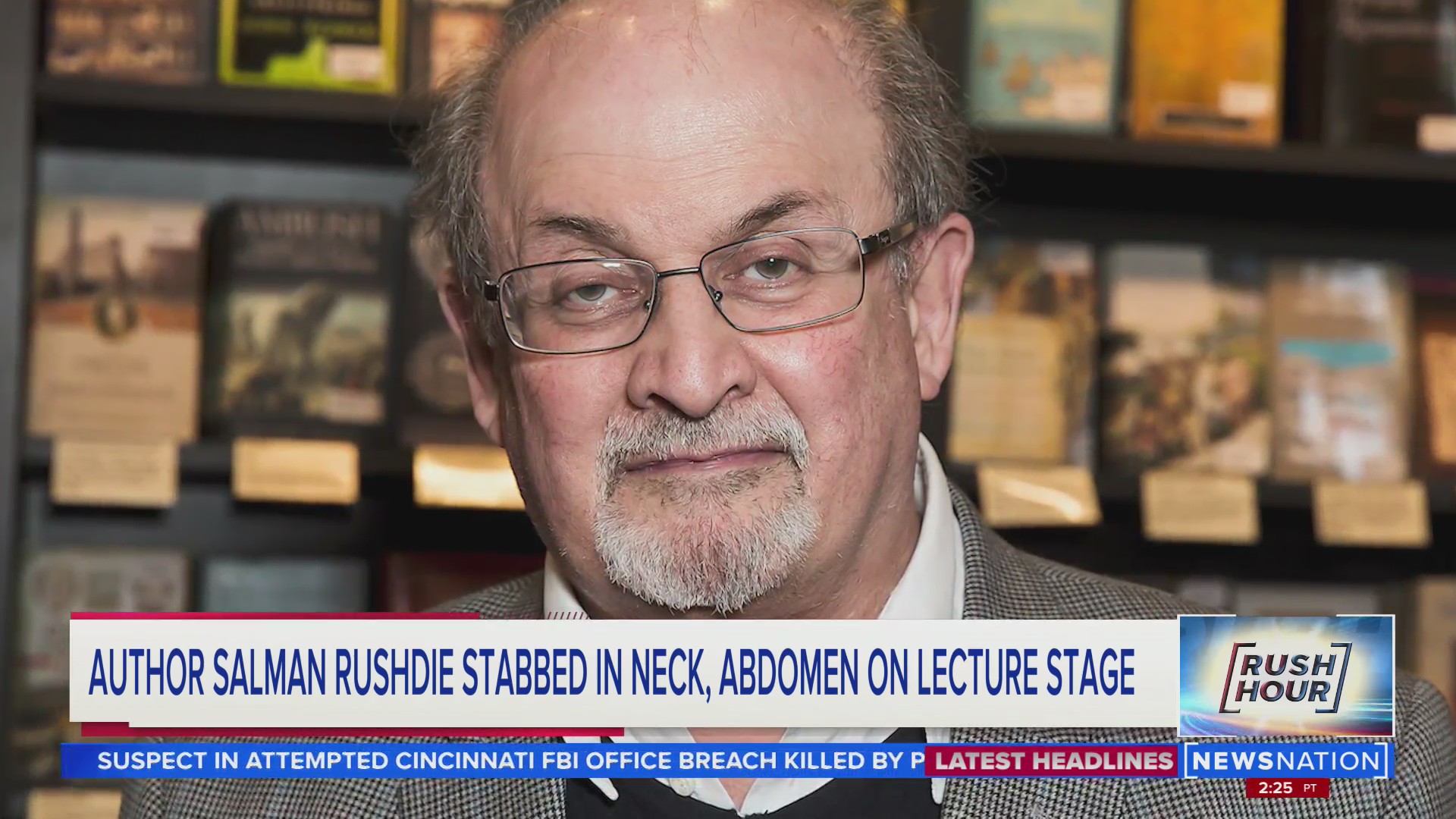 Salman Rushdie stabbed on stage in NY, suspect in custody | Rush Hour ...