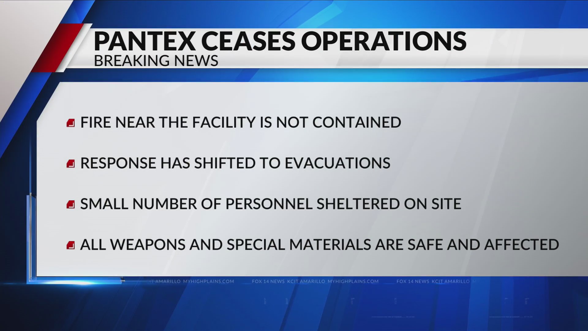 Emergency situation prompts Pantex to cease operations – KAMR ...