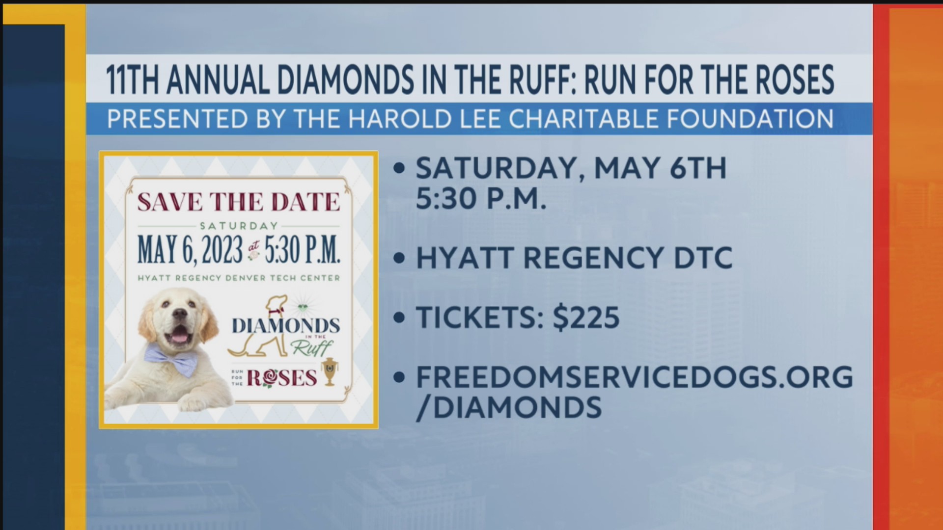 11th Annual Diamonds in the Ruff: Run for the Roses – FOX31 Denver
