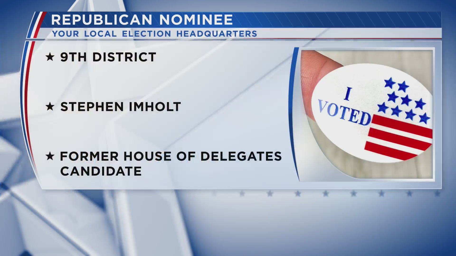 Republican Party of Virginia announces Stephen Imholt as nominee for ...