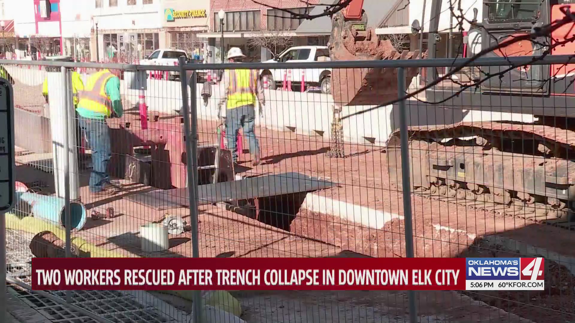 Two workers rescued after trench collapse in downtown Elk City – KFOR.com Oklahoma City