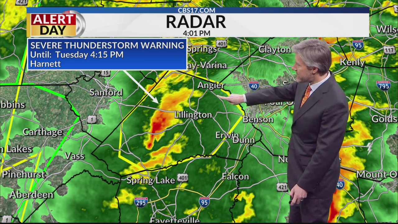 Severe storm Alert Day, afternoon update – CBS17.com