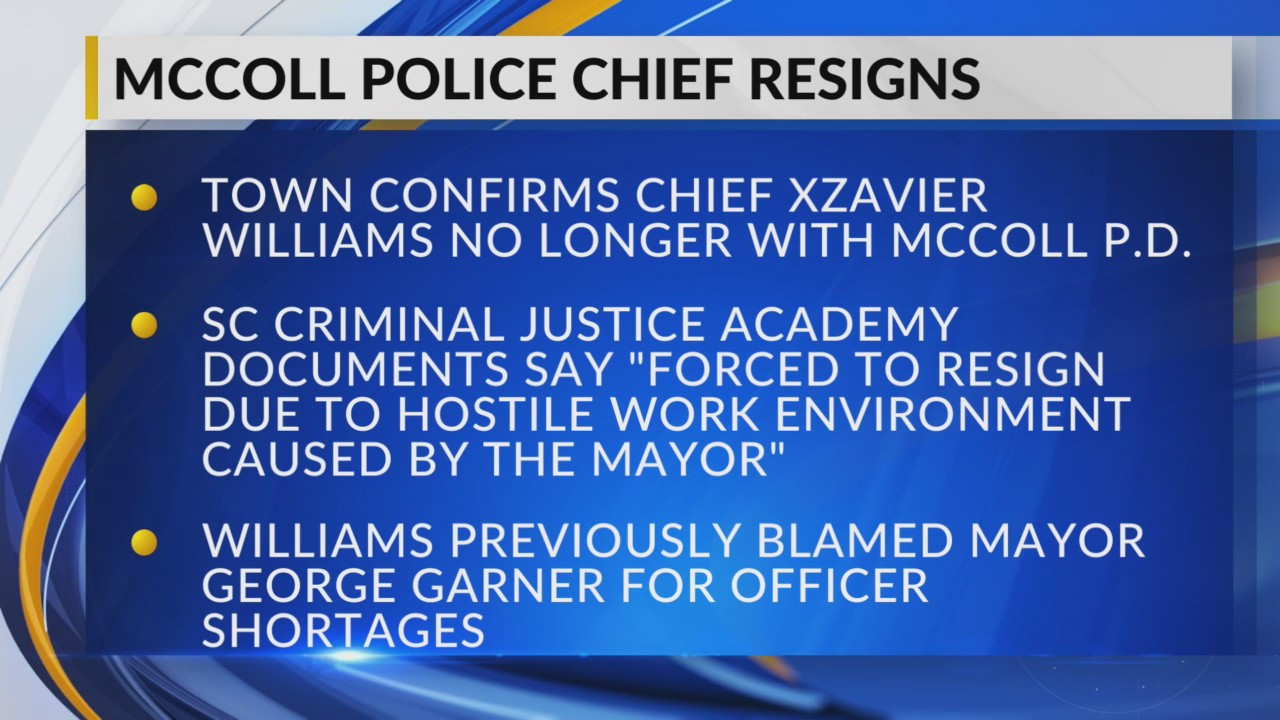 Docs: McColl police chief ‘forced to resign due to hostile work ...